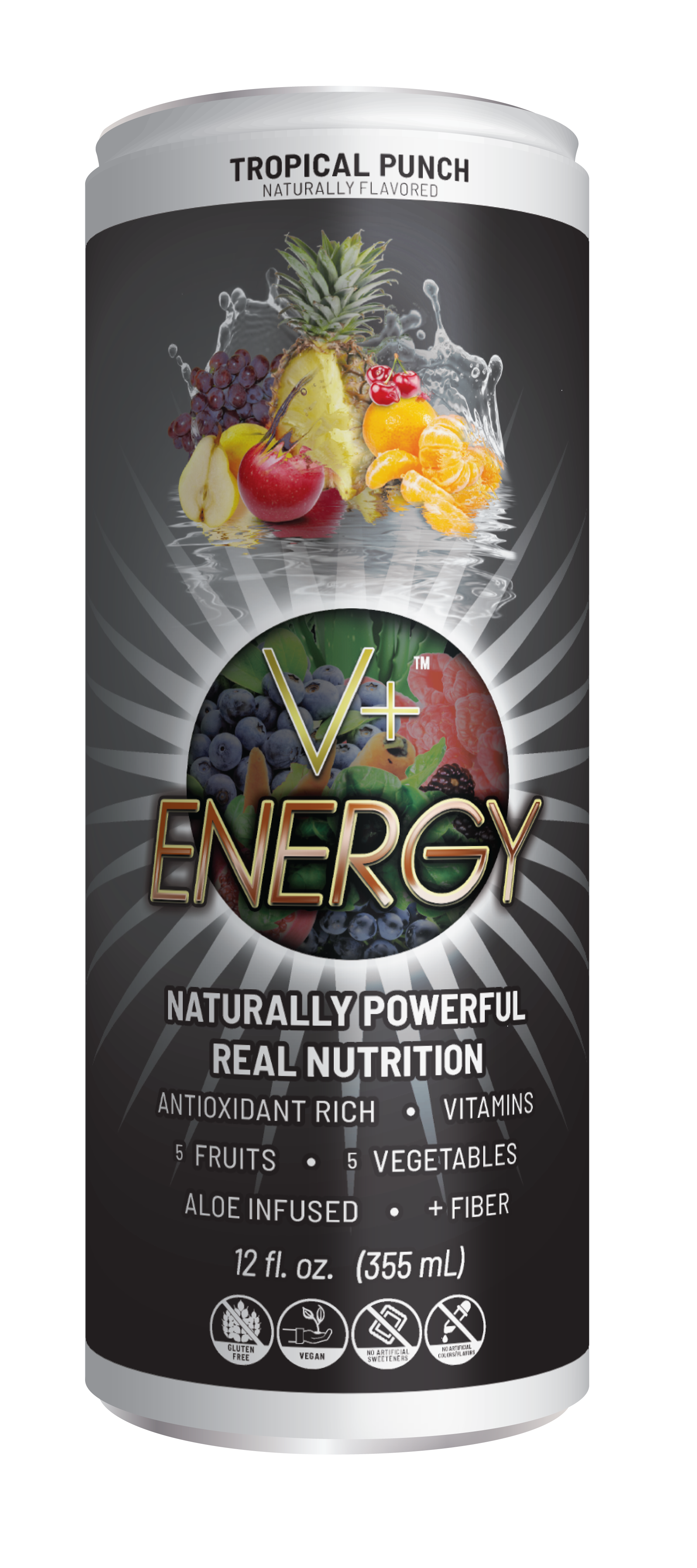 VPlus Energy Refreshing Tropical Punch 12 fl oz – 12 Pack Case – V Plus ...