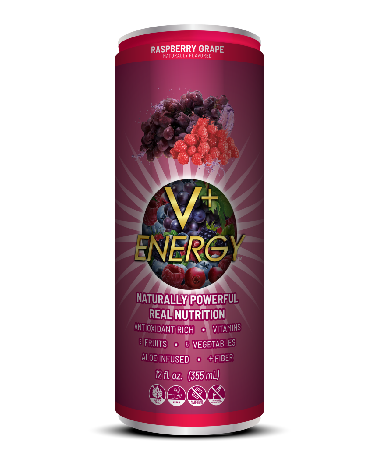 Raspberry Grape 12 fl oz Cans- Pack - VPLus Energy